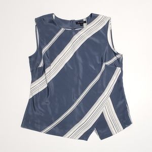 St. John | Tops | St John Satin Stripe Shell Silk Blend Tank Blouse ...